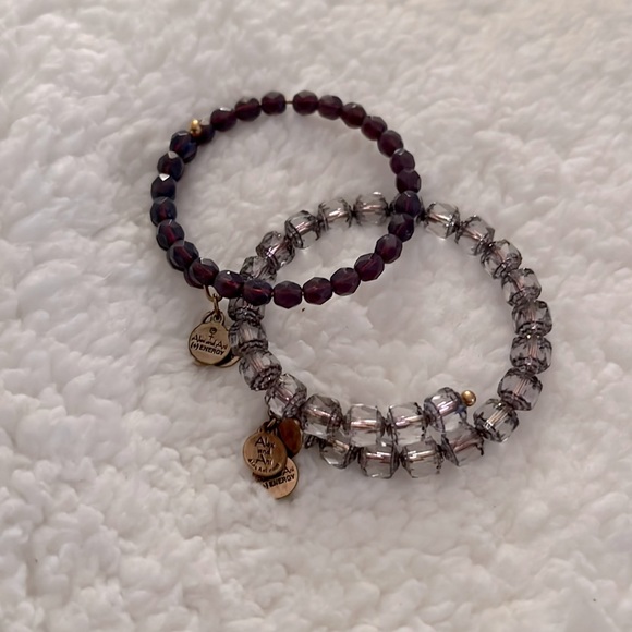 Jewelry | Alex And Ani Purple Bead Wrap Bracelets | Poshmark